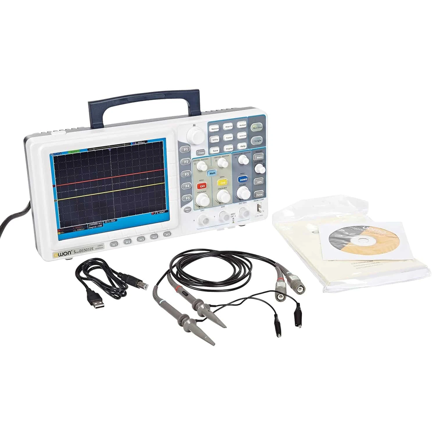 اسیلوسکوپ دیجیتال 30 مگاهرتز 2 کانال OWON مدل SDS5032E | روبوایکیو